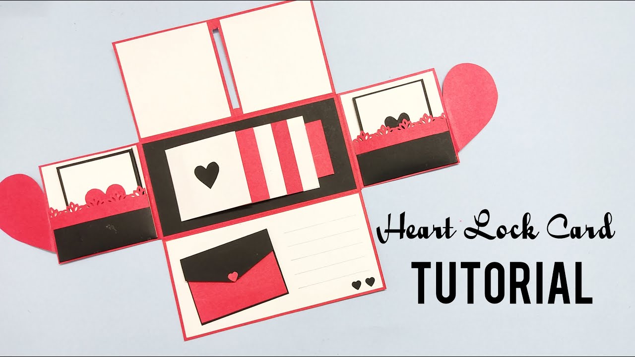 Heart Lock Card Tutorial #easytutorial #handmadecards #gift #crafts # ...