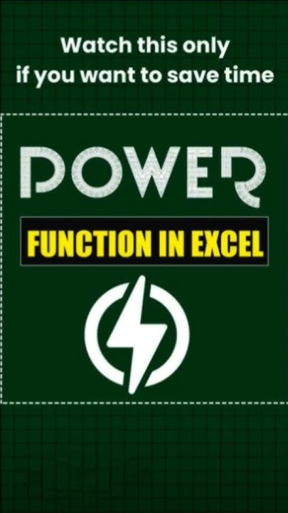 Power Function in Excel | How to Calculate Squares & Cubes Easily/#viralvideo /#shorts /# ...