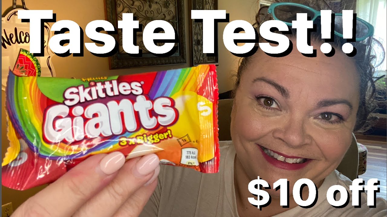 Taste Test! Skittles Giants + $10 off - YouTube