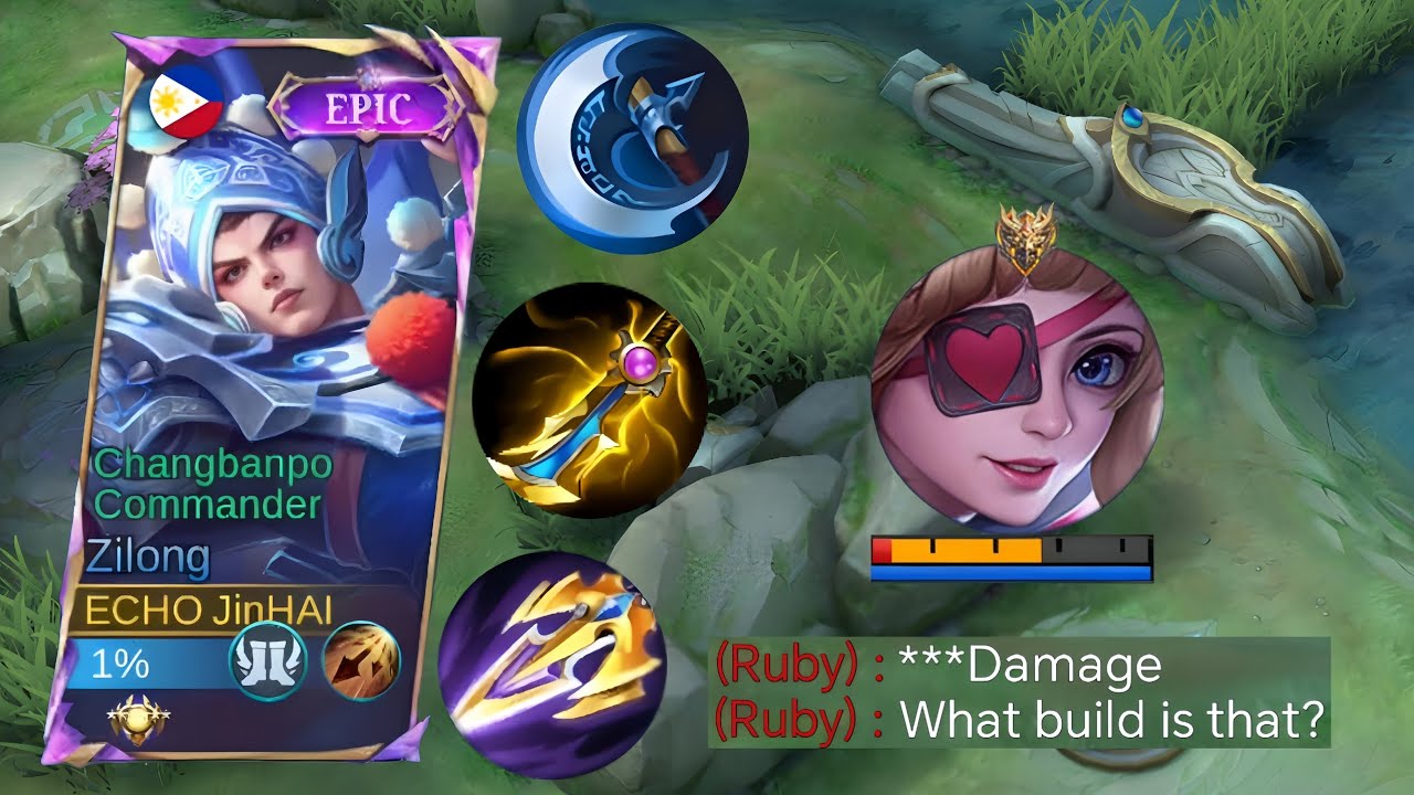 HOW TO DESTROYED META RUBY IN EXP LANE USING ZILONG!! ZILONG BEST BUILD ...