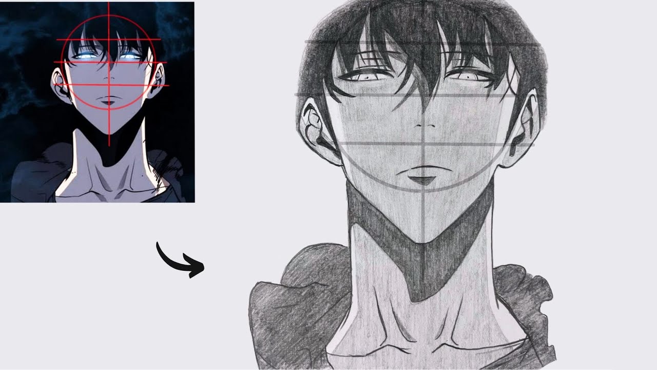 How to draw Sung Jin-woo | Easy Step by Step | Solo Leveling - YouTube