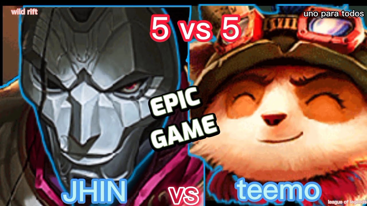 WILD RIFT JHIN contra TEEMO...NUEVO MODO... UNO PARA TODOS[ LEAGUE OF ...