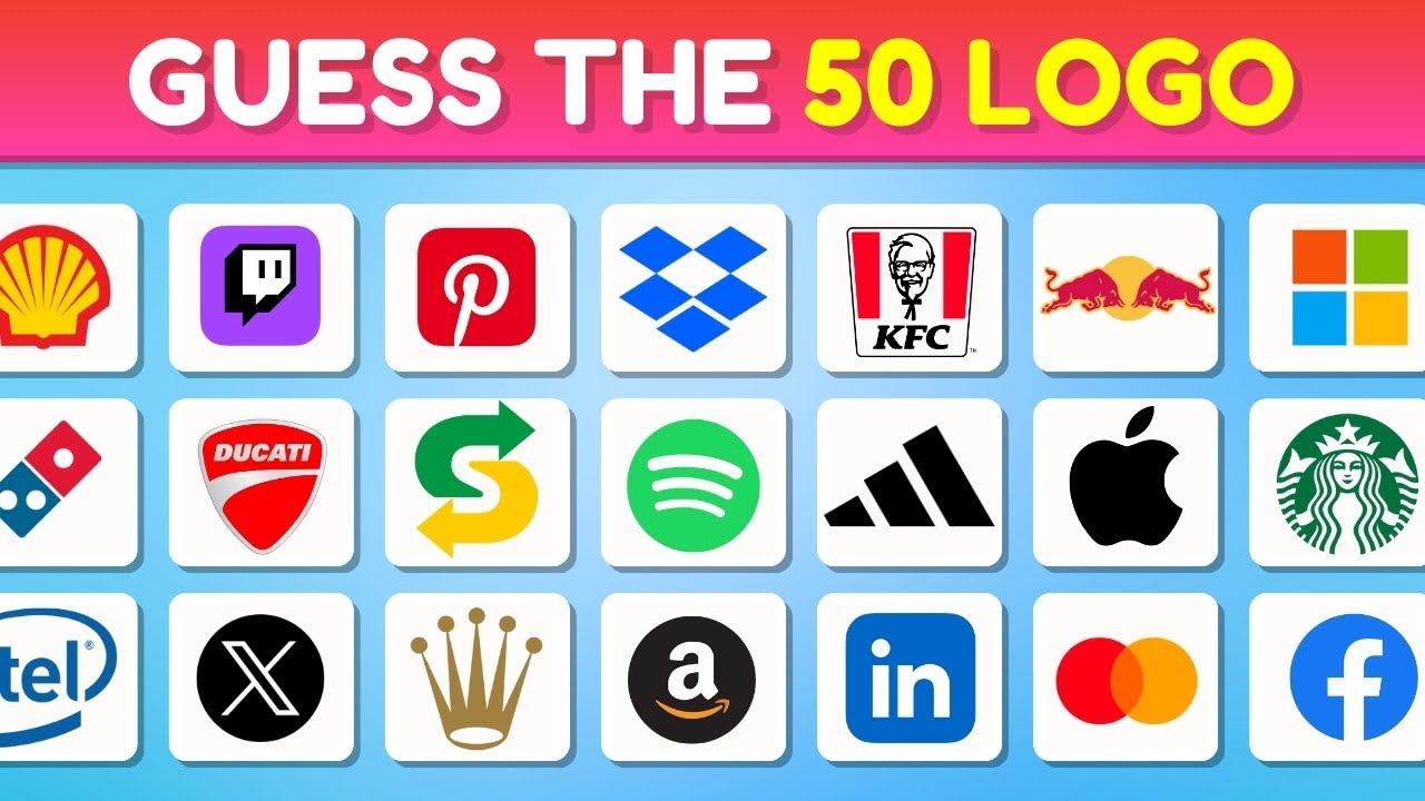 Guess the Logo in 3 Seconds | 50 Famous Logos 🍏🥇| Easy Medium Hard ...