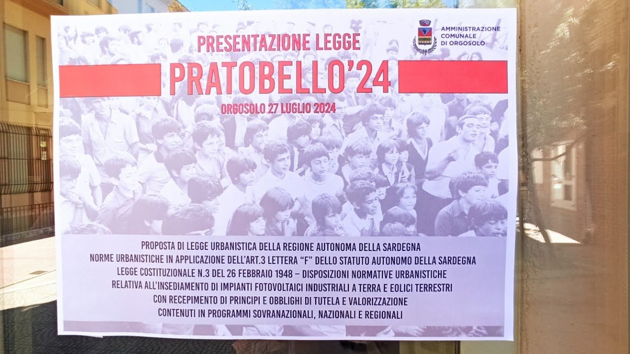 #PRATOBELLO 24💪 #Orgosolo #Nopaleeoliche⚠️ #A foras🆘 - YouTube