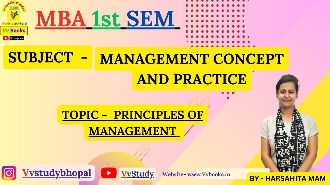 MBA 1st SEM SUBJECT NAME- MANAGEMENT CONCEPTS & PRACTICE TOPIC ...