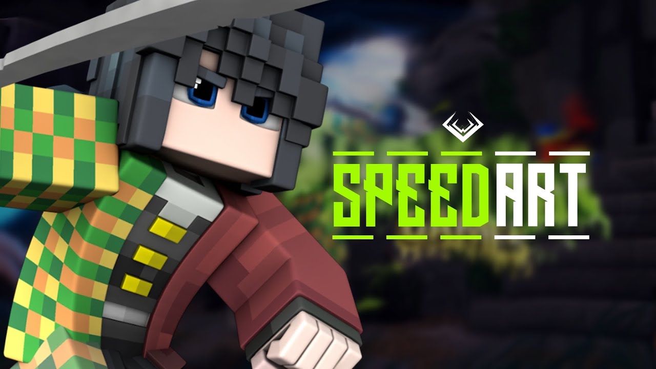 MINECRAFT Thumbnail SPEEDART | Render By Siddle - YouTube