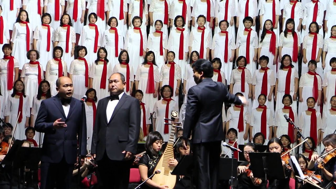 2015波士顿千人黄河大合唱之五河边对口唱 2015 Boston 1，000 singers Yellow River Cantata #5 ...
