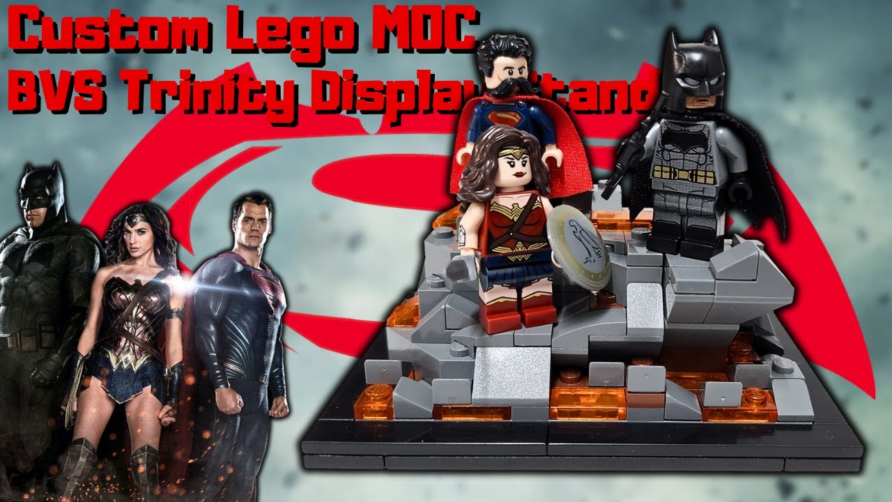 Batman V Superman Trinity Display Stand - Custom Lego MOC - YouTube