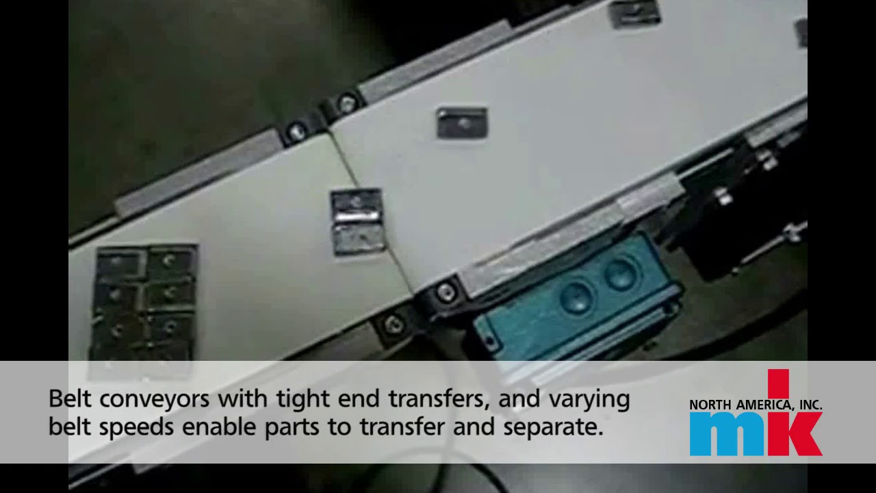 Transfer and Separate Parts on a Belt Conveyor - YouTube