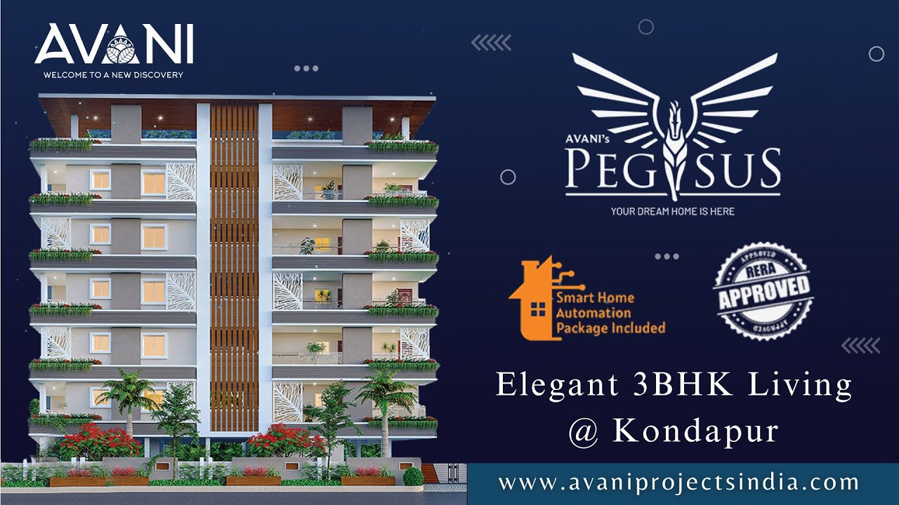 AVANI Projects Premium Residential 3BHK Apartments (Semi Gated Community) "Pegasus" Walk thru ...
