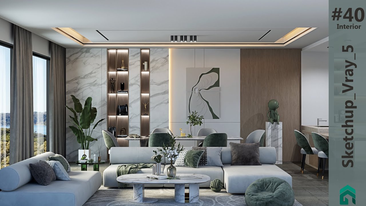 Sketchup Vray 5 Interior #40 - YouTube