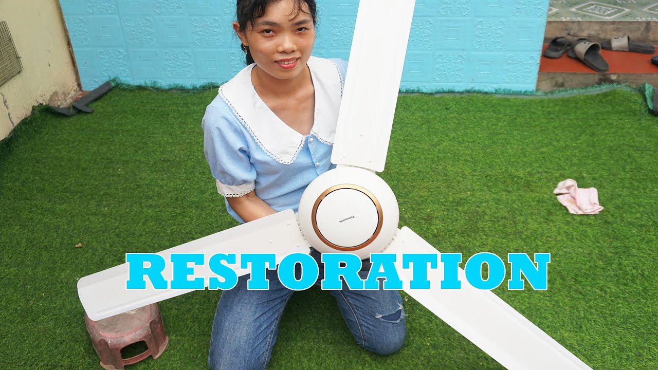 Restore ceiling fan - fully Restoration & Repair burned old Ceiling fan ...