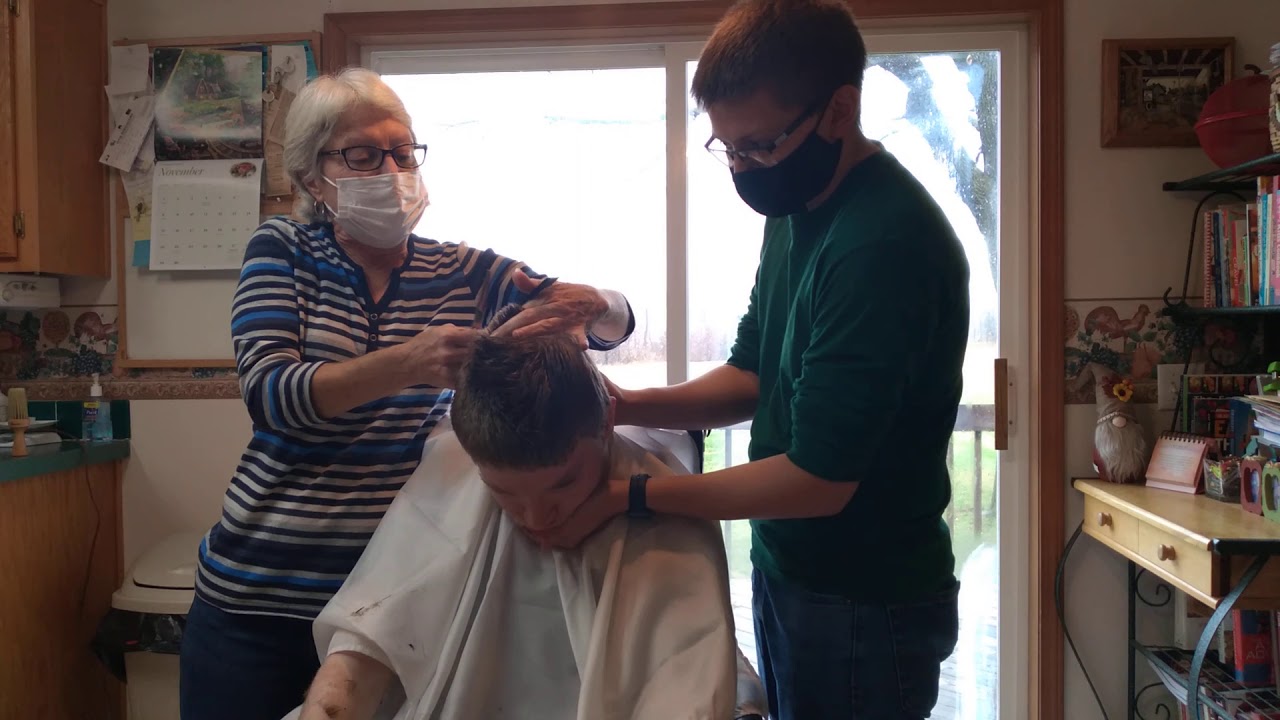 Dave helping with Haircut - YouTube