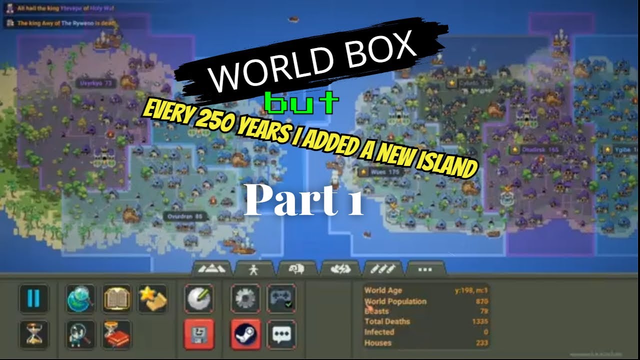 WorldBox | every 250 years, I added a new island (p1) - YouTube