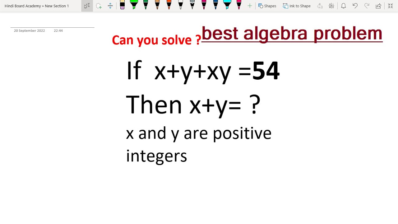 best algebra problem | Olympiad question - YouTube