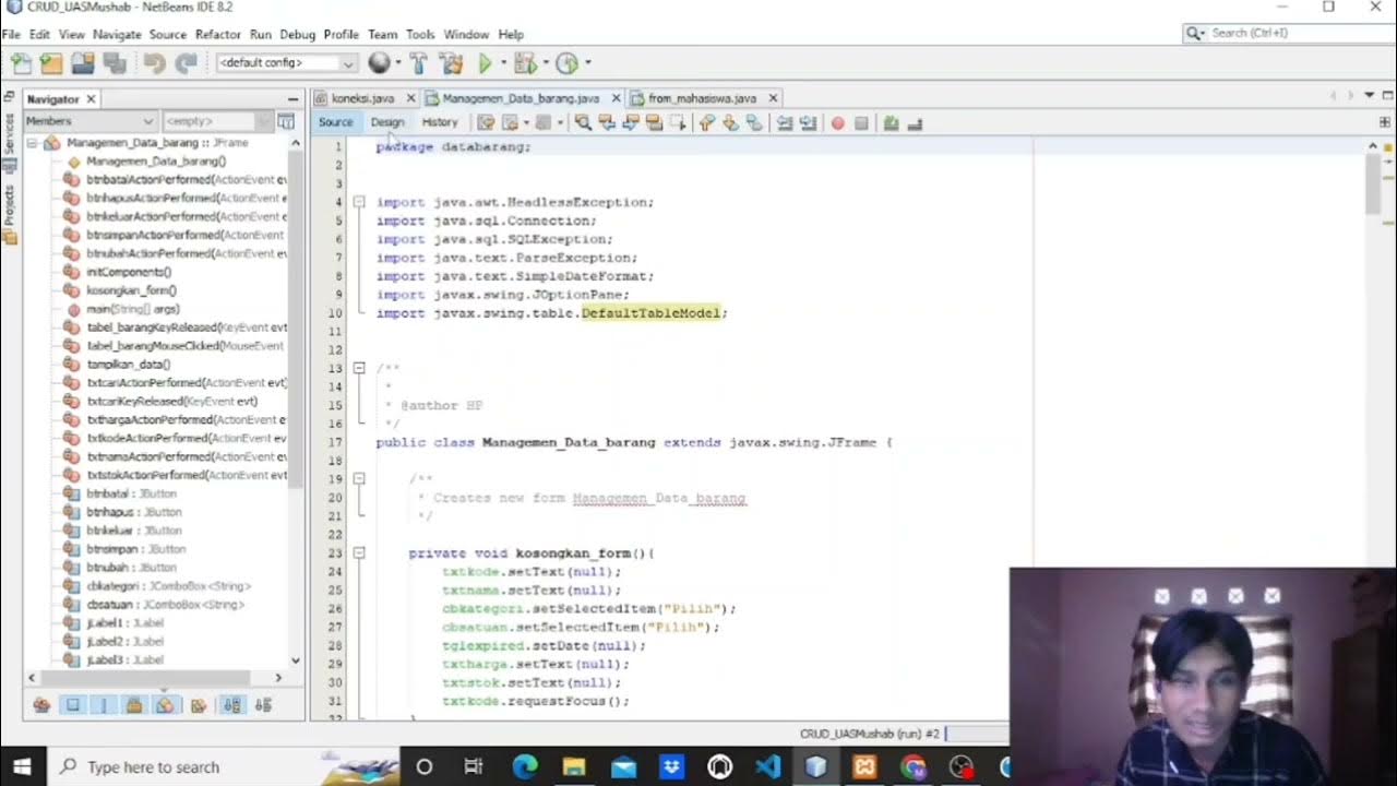 Mush'ab Furqon Hidayah, UAS Java (Manajemen data barang) Semester 3 - YouTube