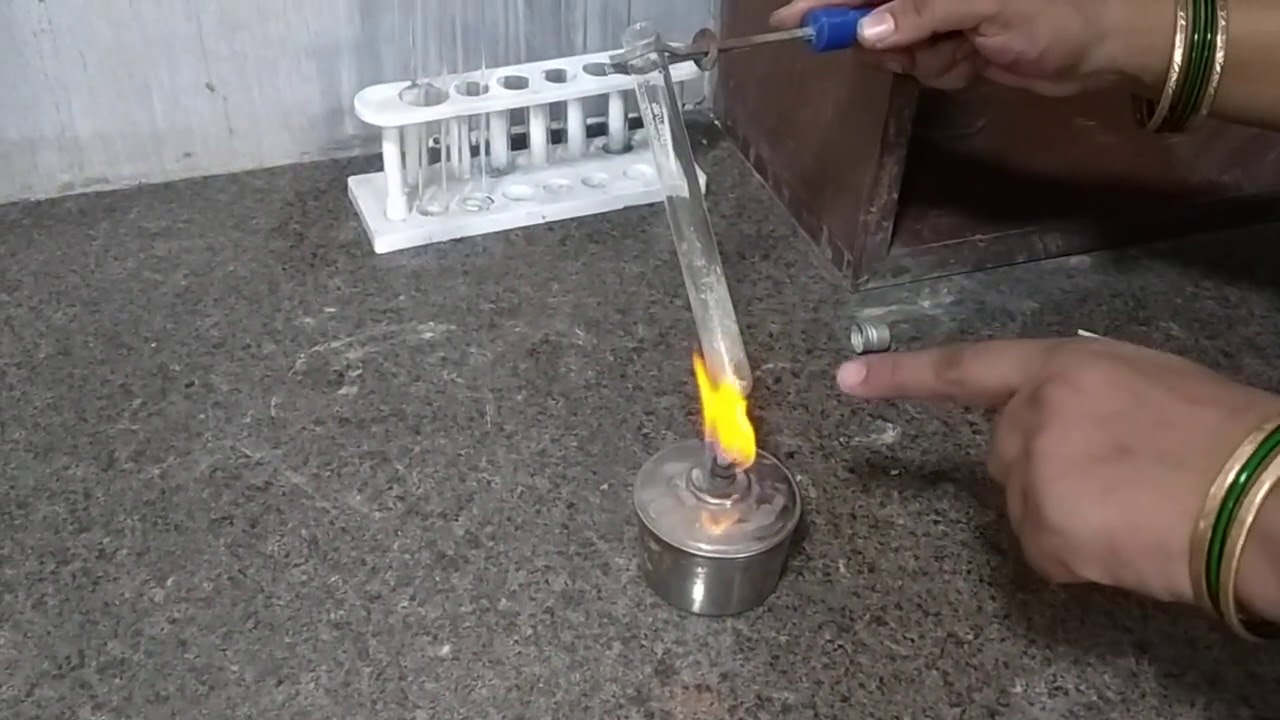 Practical : Thermal decomposition of Ferrous Sulphate crystals - YouTube