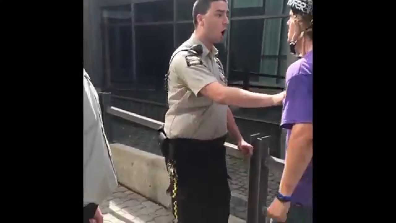 Security Guards Fights BMX Riders (Bloody) - YouTube