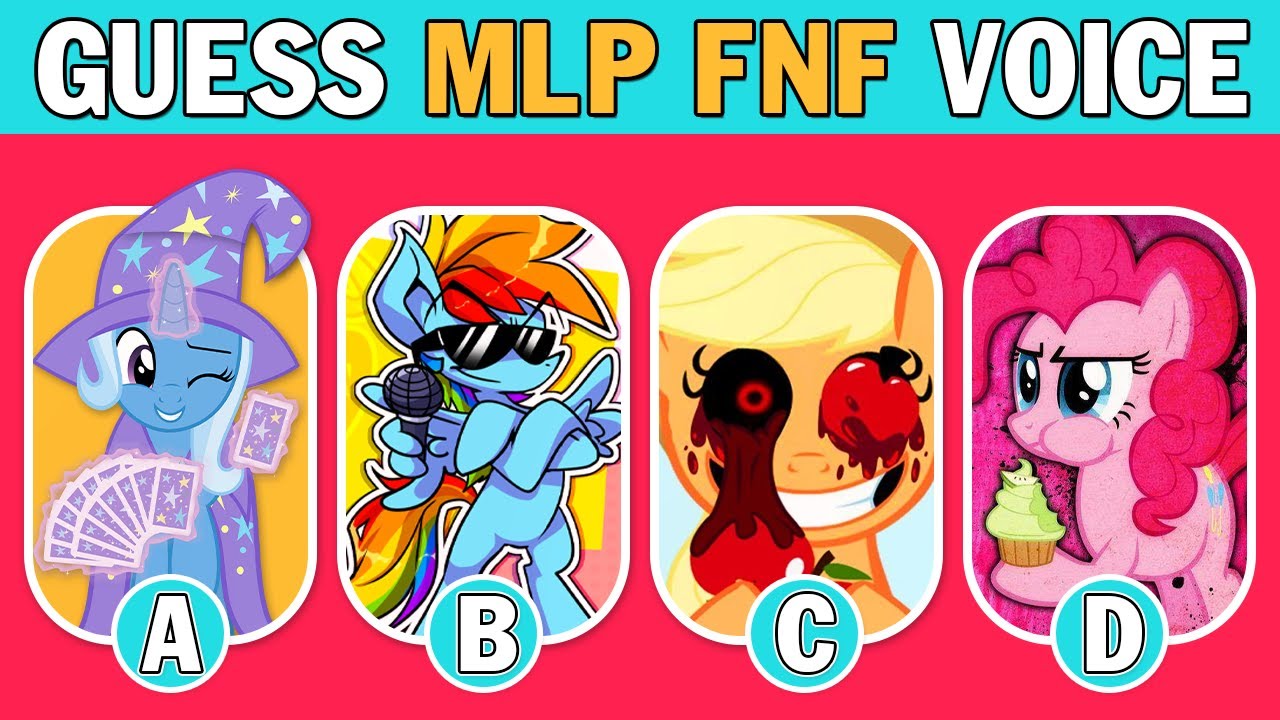 FNF Guess My Little Pony Character by Their Voice |Rainbow Dash,Trixie ...