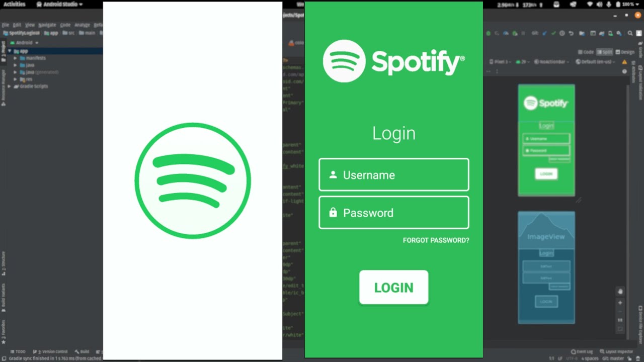 Spotify Login UI | Android Studio - YouTube