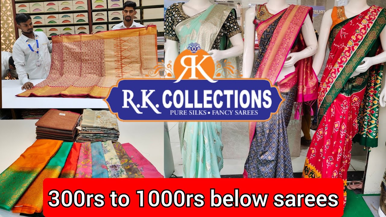 Rk collections latest low cost party wear sarees below 1000rs||kphb||Rk ...