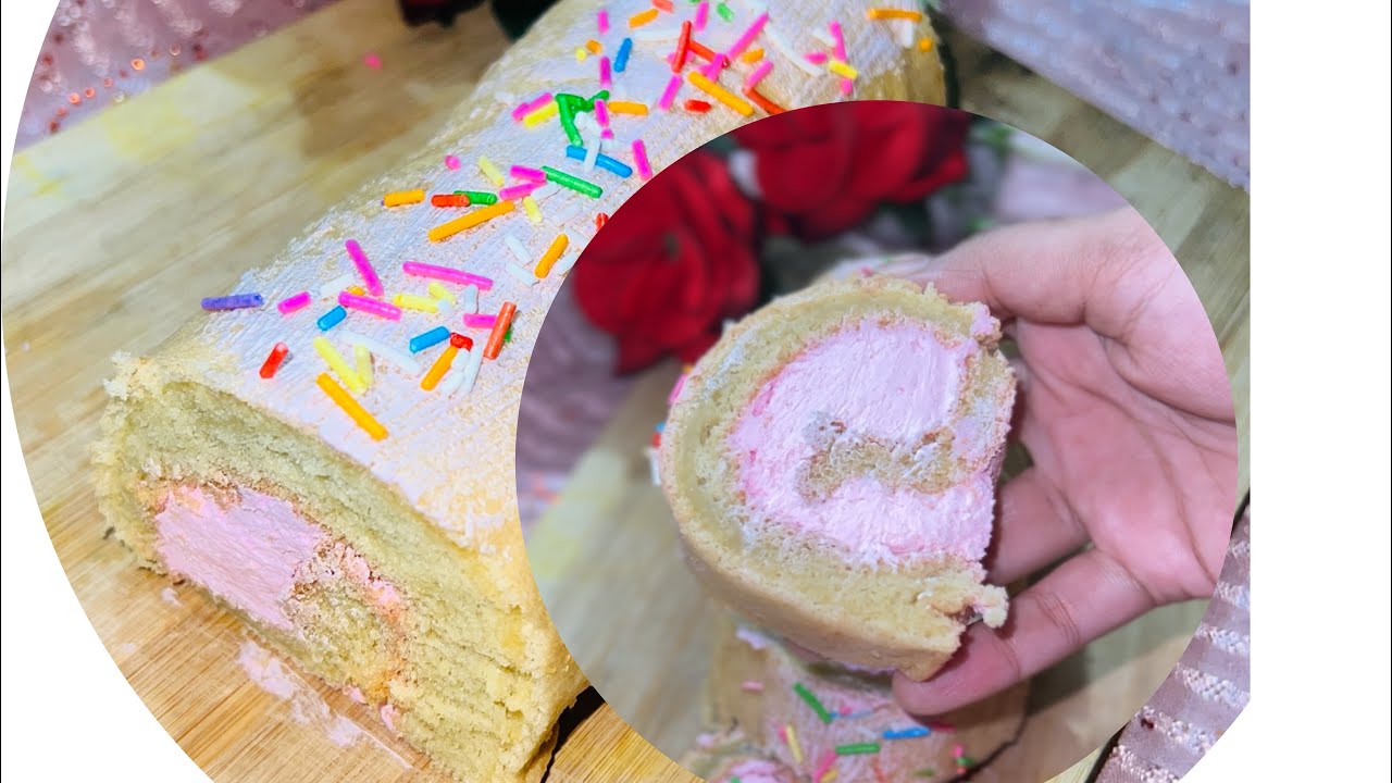 How to make a swiss roll cake/ Easy roll cake recipe - YouTube