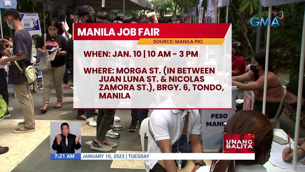 Manila job fair as of January 10, 2023 | UB - YouTube