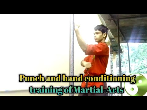 Punch and hand conditioning training of martialarts. - YouTube