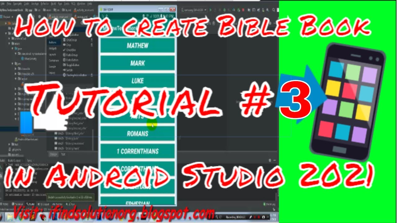How to create a Bible App project in Android Studio tutorial 3 - YouTube