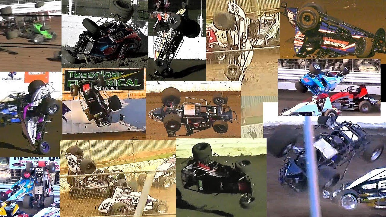 Wingless Sprints Crashes - YouTube