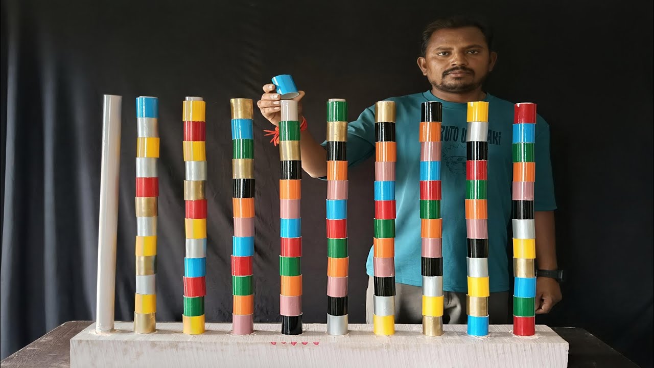 Best Nine Colour Cylinders Matching Game Challenge Videos ( Memory ...