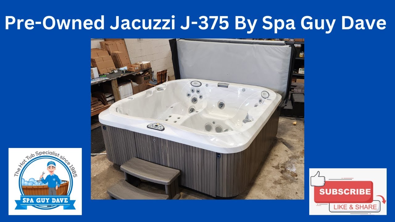 Used Jacuzzi J-375 Hot Tub by Spa Guy Dave - Best Used Hot Tubs - YouTube