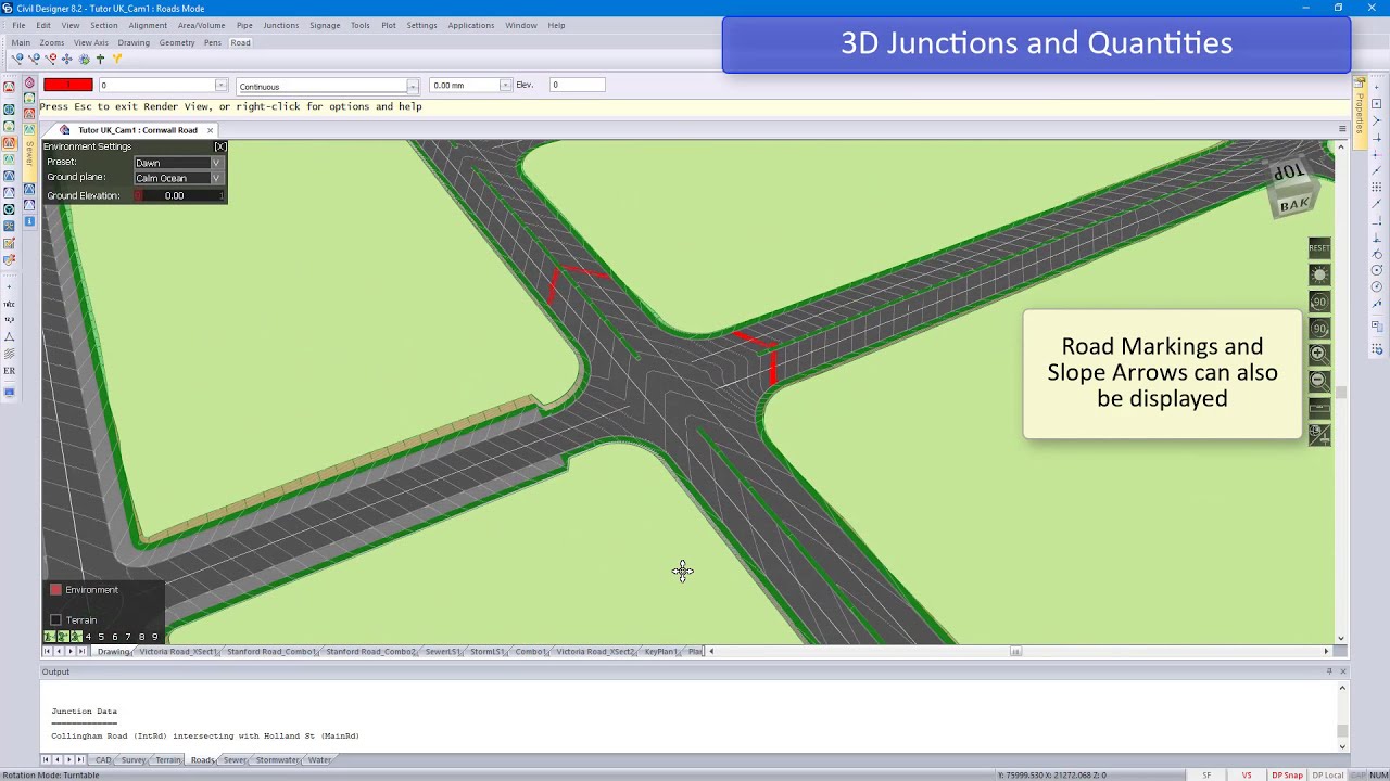 CIVIL DESIGNER software: roads design verification and quantity ...