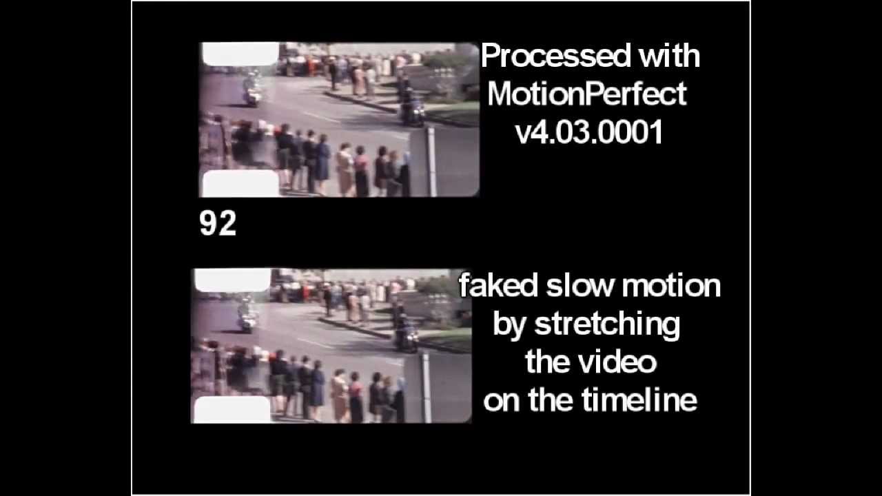 JFK Zapruder film professional slow motion (MotionPerfect), stabilized ...