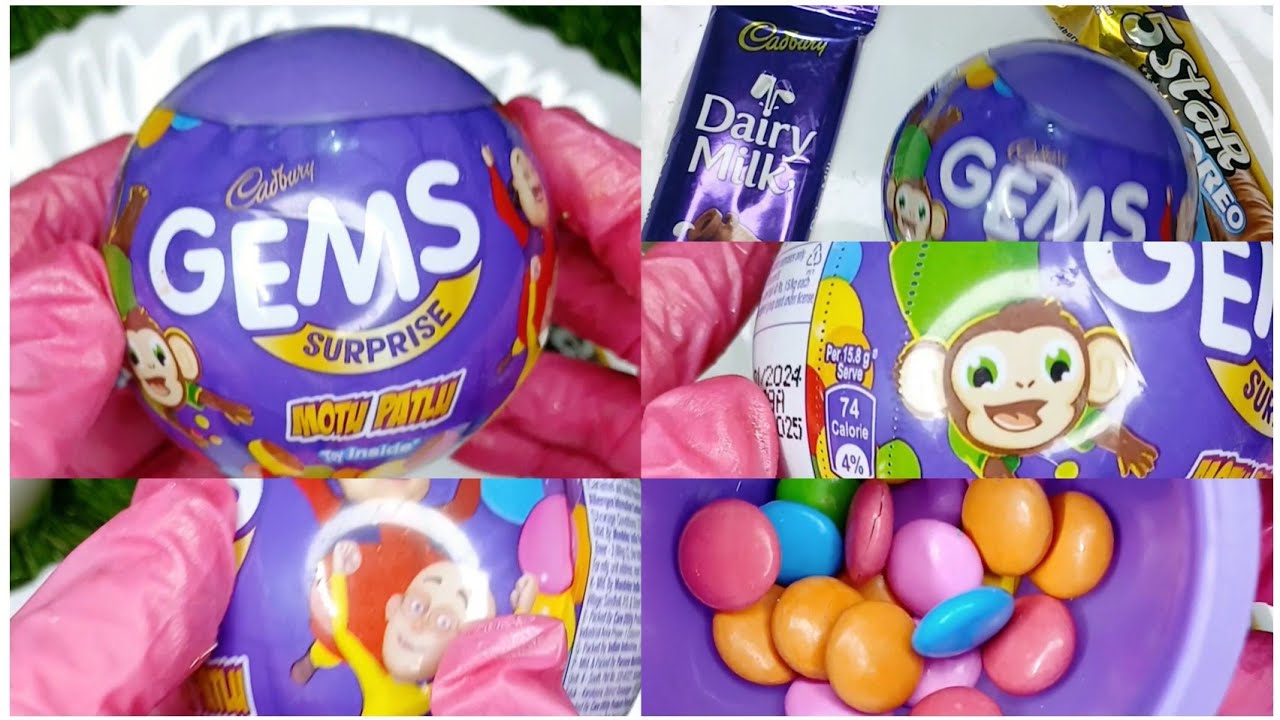 Motu Patlu Cadbury Gems Surprise Ball Unboxing🔮🍫🍬 | Free Toy Inside ...