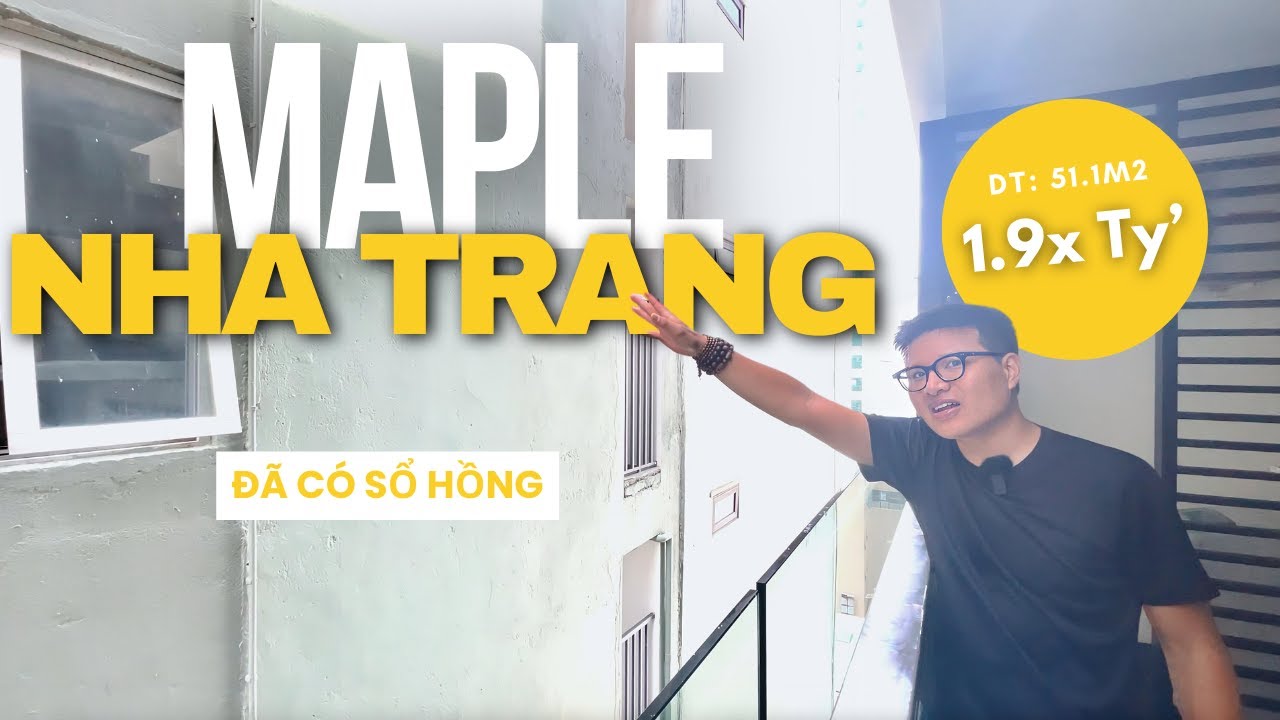 Ban Công View Bê Tông Căn Hộ Studio MAPLE Nha Trang Nội Thất Xịn Xò Đã Có Sổ Hồng - YouTube
