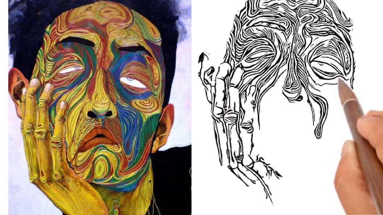 how to draw a face in one minute 🎨 - YouTube
