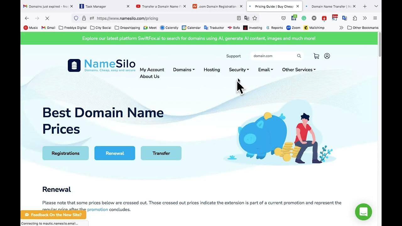 How To - Transfer Domain from NameCheap to NameSilo - YouTube