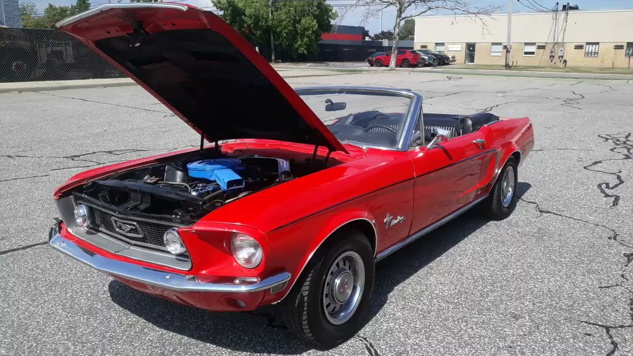 1968 FORD MUSTANG CONVERTIBLE HOT RED CRUISER - YouTube