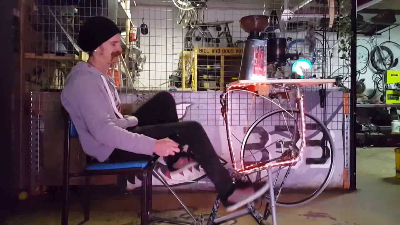 Bicycle Powered Coffee Grinder | cnc grinding - YouTube