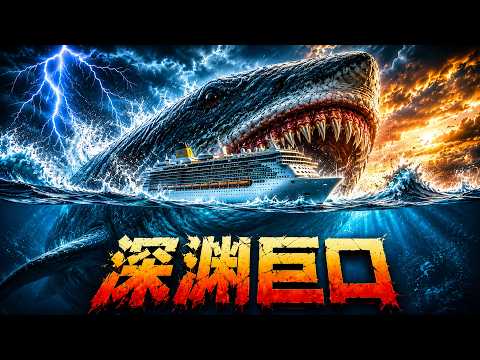 深海巨鲨突然苏醒，游客还在海边狂欢，下一秒整片海域变成吃人猎场！#深海怪兽 #灾难 #惊悚 #movie #影视聚焦 #電影 #怪兽