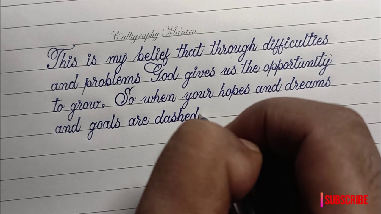 English Handwriting With Ball Pen | Calligraphy Style | - YouTube