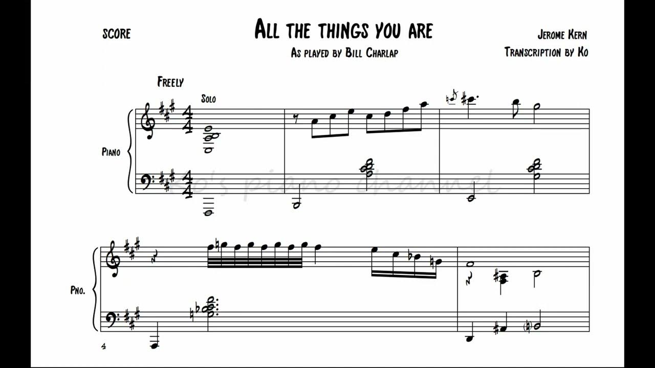 [Re-upload] All The Things You Are - Bill Charlap piano solo [jazz ...