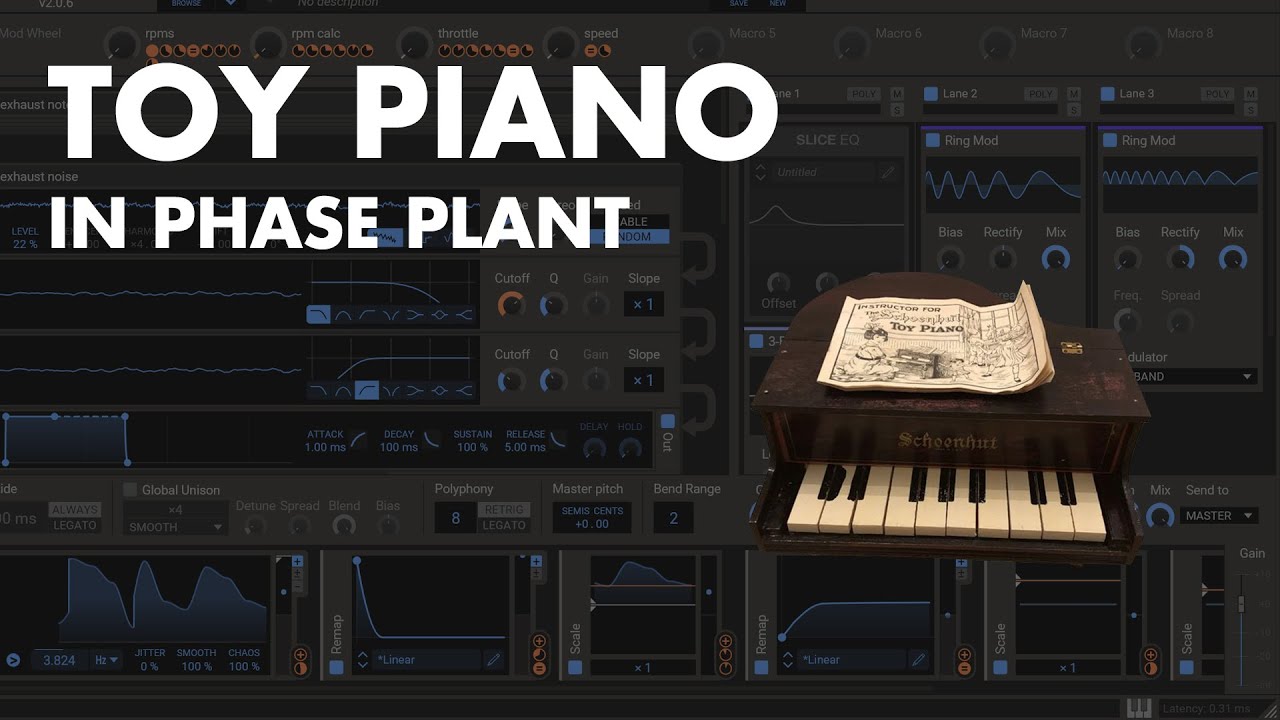 Toy piano in Phase plant - YouTube