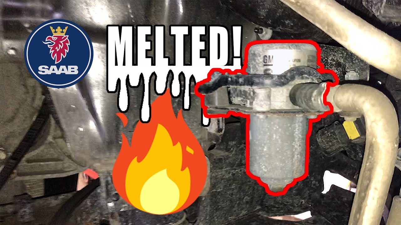 SAAB 9-3 Vacuum Pump Burns Up! Bad Switch Always ON! - YouTube
