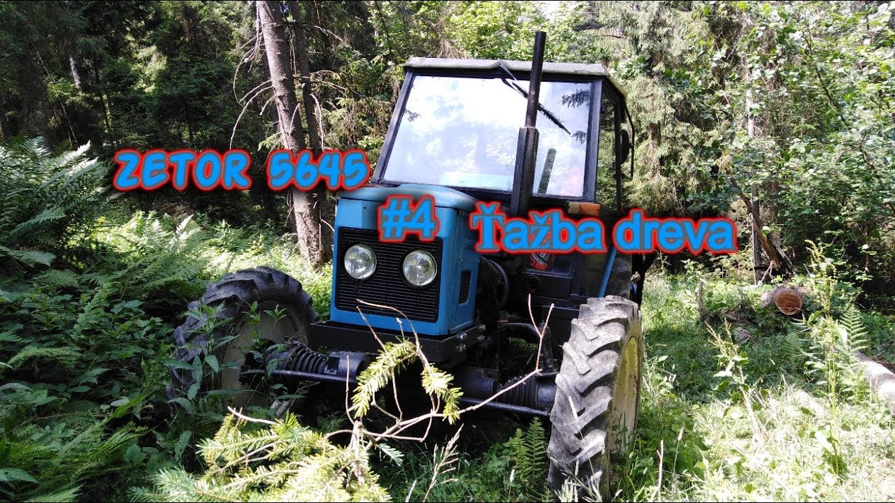 Zetor 5645 |Ťažba dreva #4| - YouTube