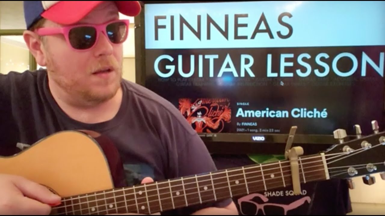 How To Play American Cliché Guitar FINNEAS // easy guitar tutorial ...