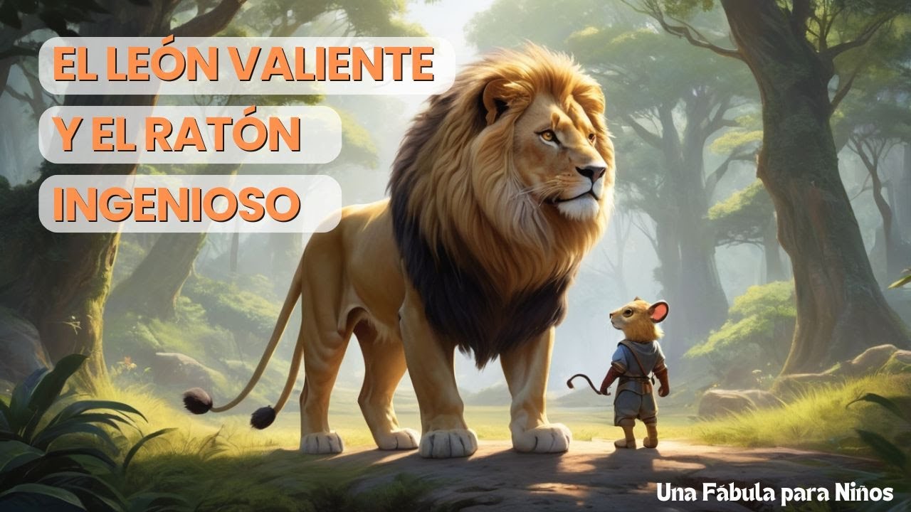 El León Valiente y el Ratón Ingenioso 🦁🐭 | Una Fábula Aventura para ...