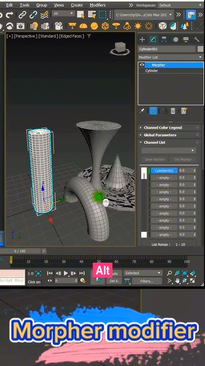 morpher modifier in 3ds max #viral #reels #viralvideo #3d #vrialshort - YouTube