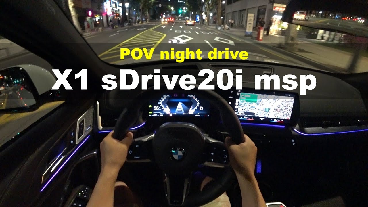 2024 BMW X1 sDrive20i M Sport POV night drive - YouTube